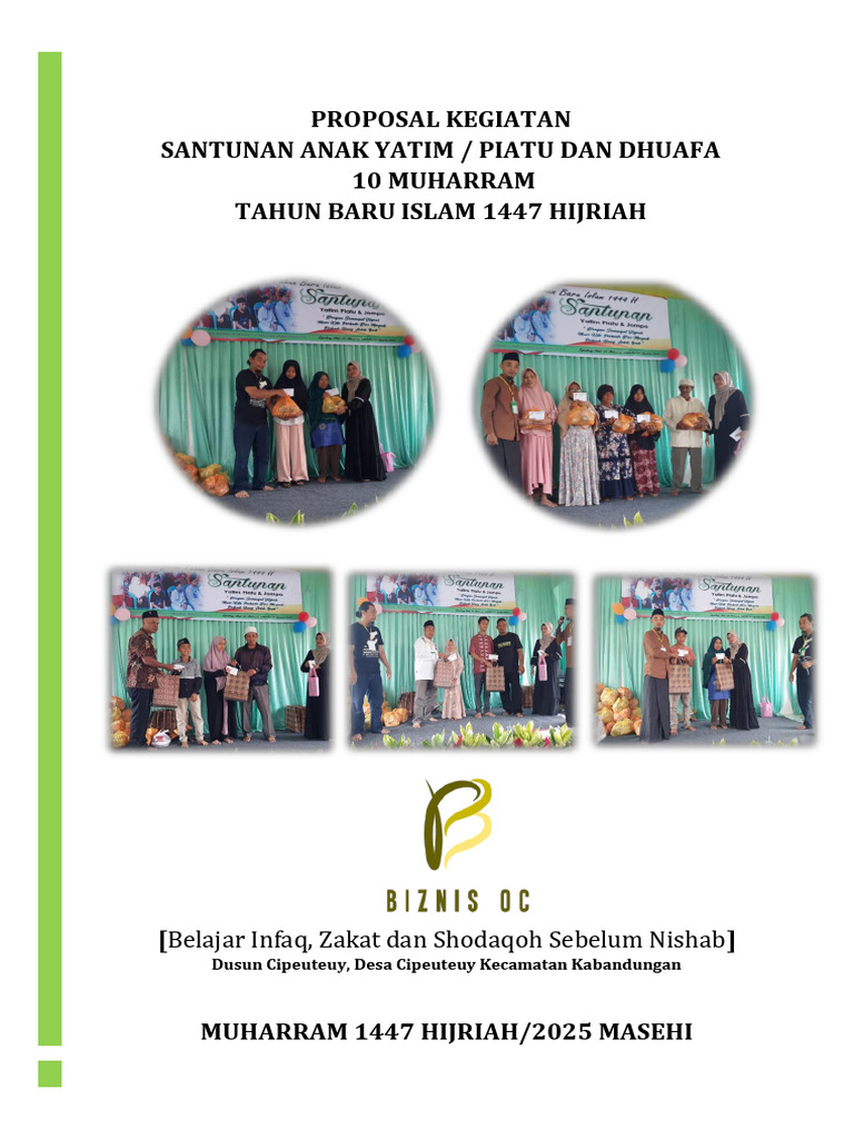 Proposal Santunan Anak Yatim - Biznis OC | PDF