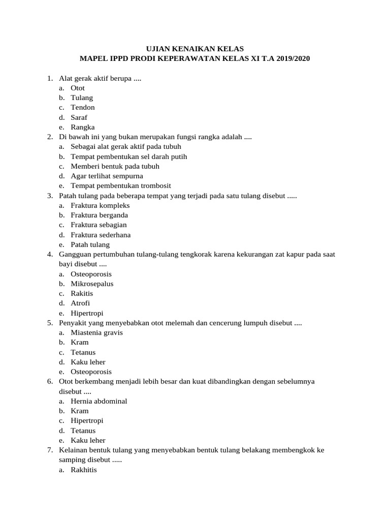 Ujian IPPD Kelas XI: Penyakit dan Diagnostik | PDF