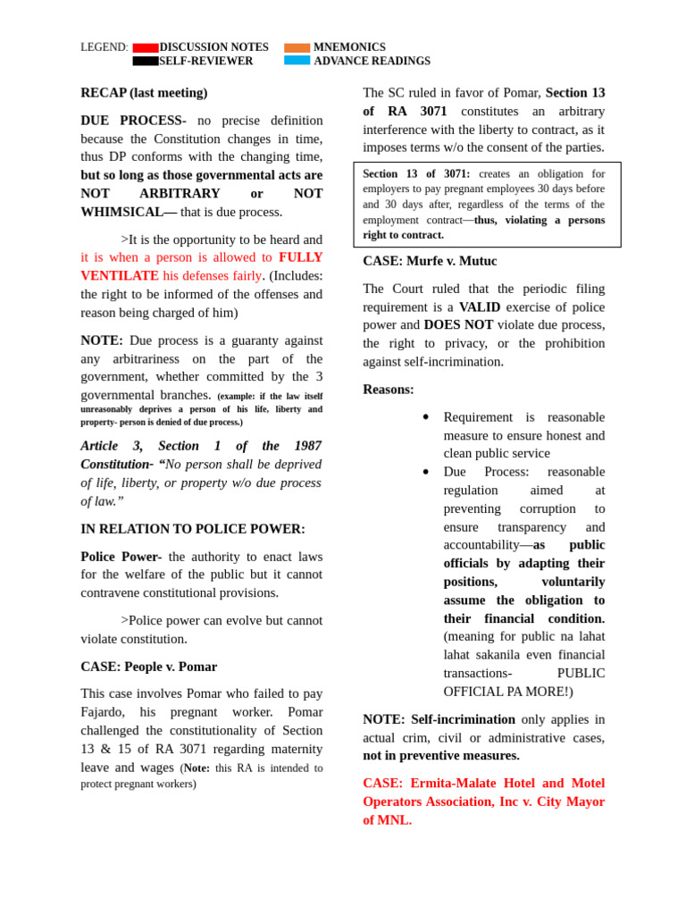 Understanding Due Process and Police Power | PDF | Suspect ...