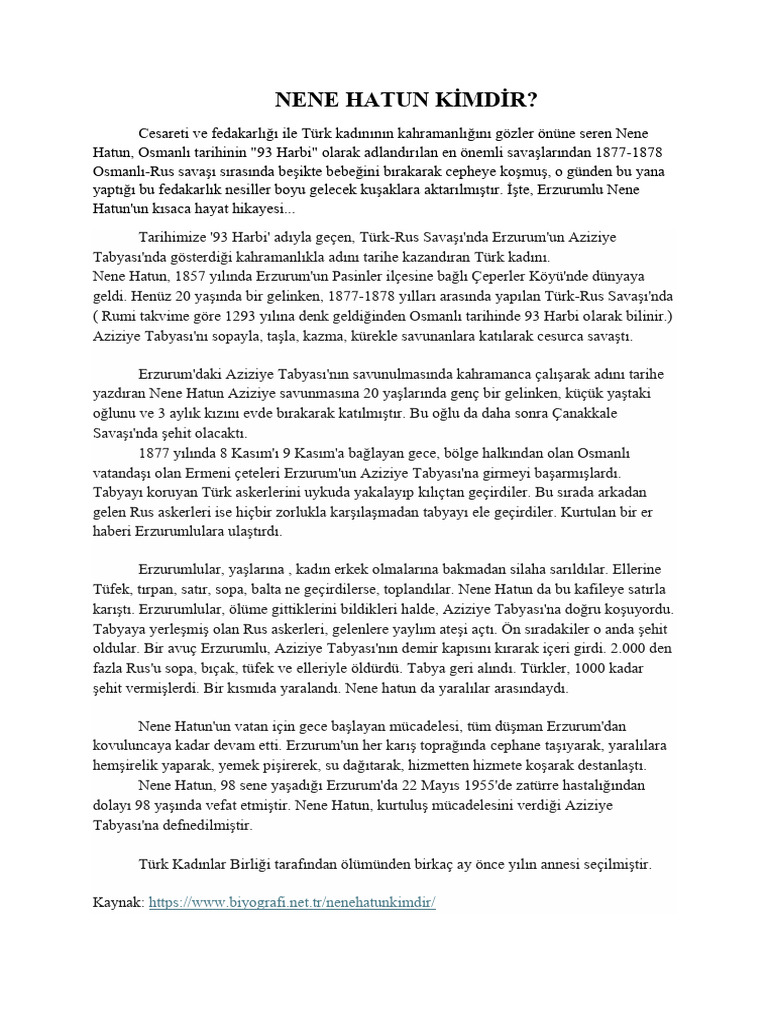 Nene Hatun Kimdir | PDF