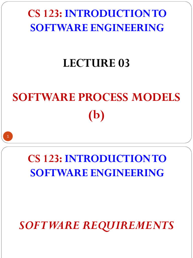 CS 123 Lecture 03 2024-2025 | PDF | Specification (Technical Standard) | Ethnography