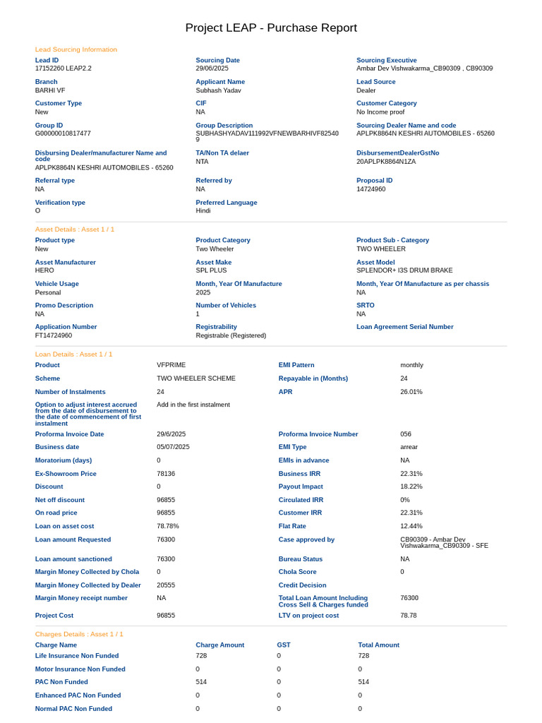 Project LEAP - Purchase Report: Lead Sourcing Information | PDF | Fee ...