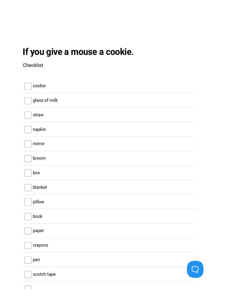 If You Give A Mouse A Cookie | PDF