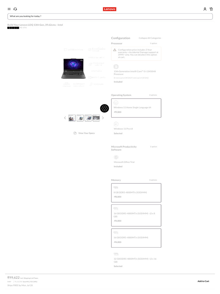Lenovo LOQ Laptop Configuration Guide | PDF | Solid State Drive | Laptop