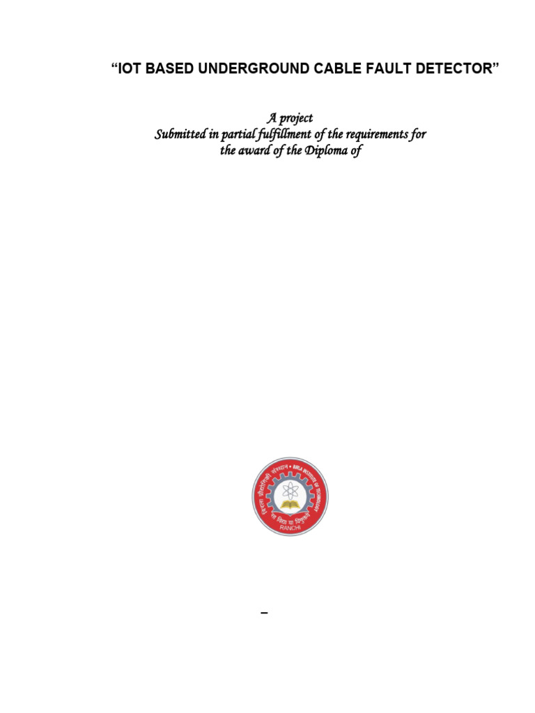 Iot Based Underground Cable Fault Detector 2 | PDF | Rectifier | Embedded System