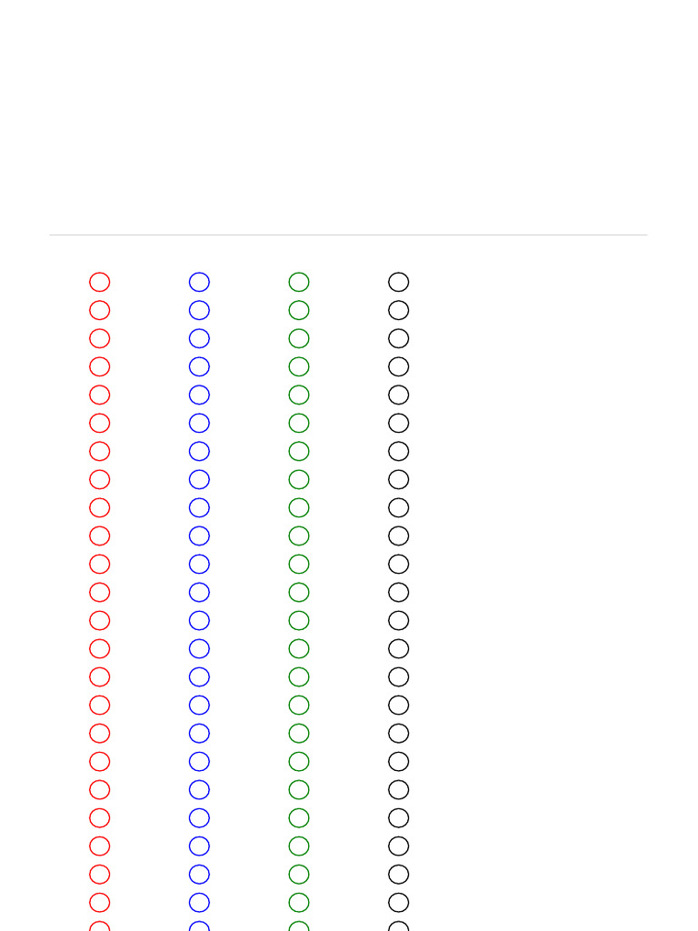 Colorful Omr Sheet Jee Mains 2025 | PDF