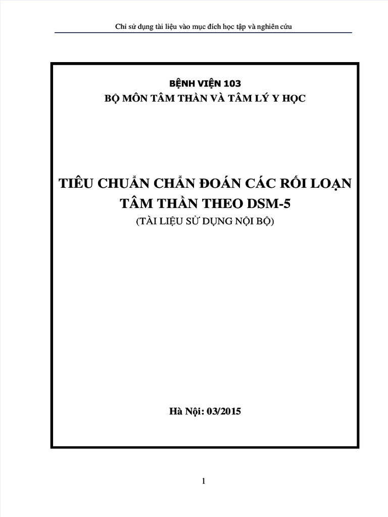 PDF DSM 5 Cac Tieu Chuan Chan Doanpdf Compress Compress | PDF