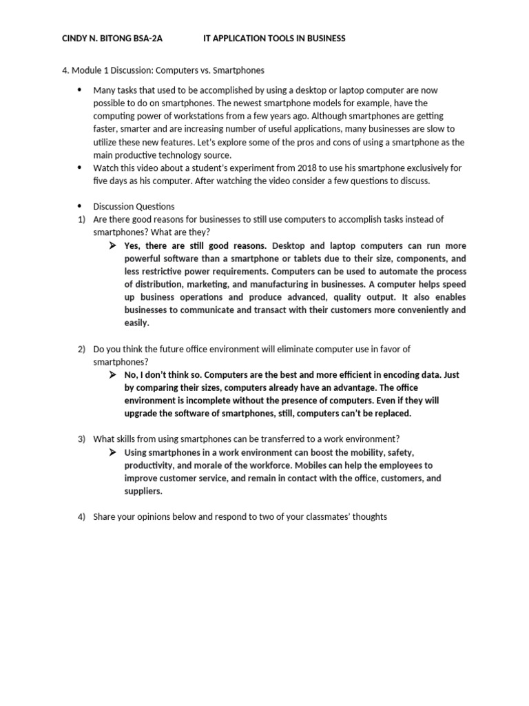 Computers vs. Smartphones | PDF | Smartphone | Desktop Computer