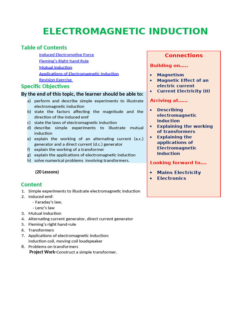 Understanding Electromagnetic Induction | PDF | Electromagnetic ...