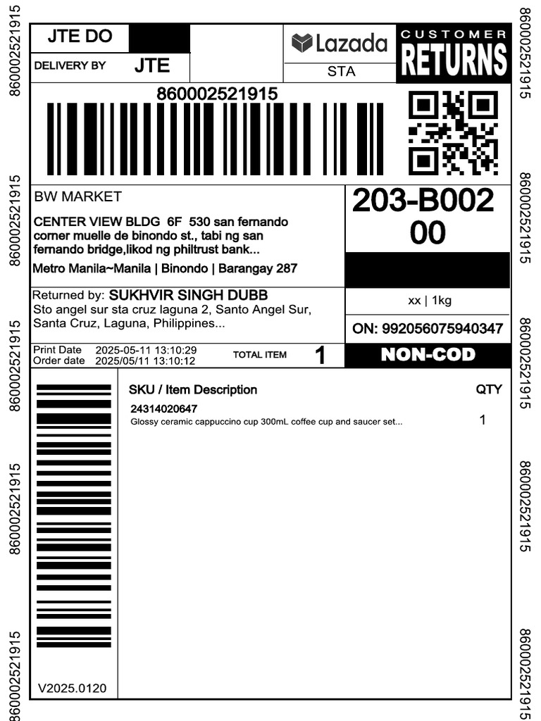 Return Label | PDF