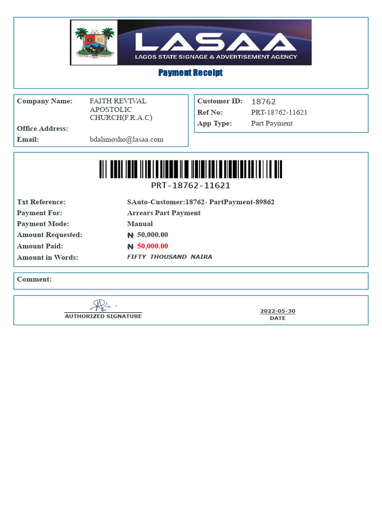 LASAA-Payment Receipt-18762-0-89862-1 | PDF