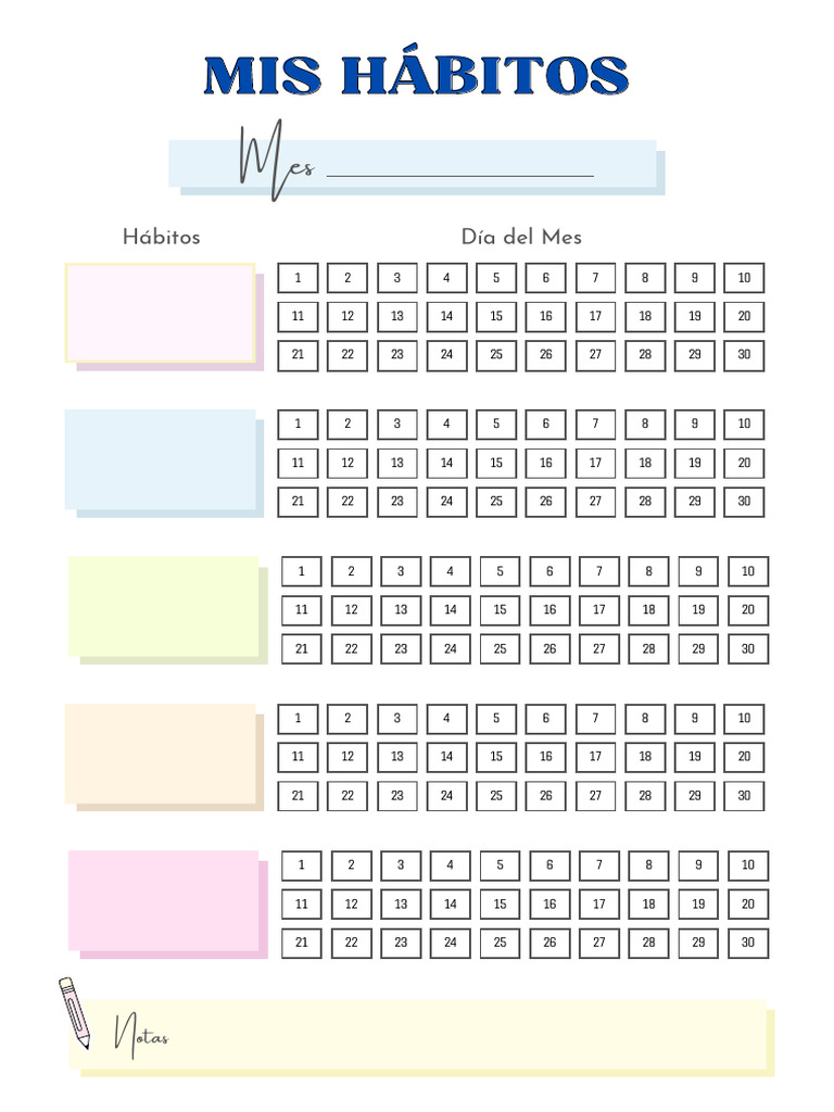 Planeador de Habitos | PDF