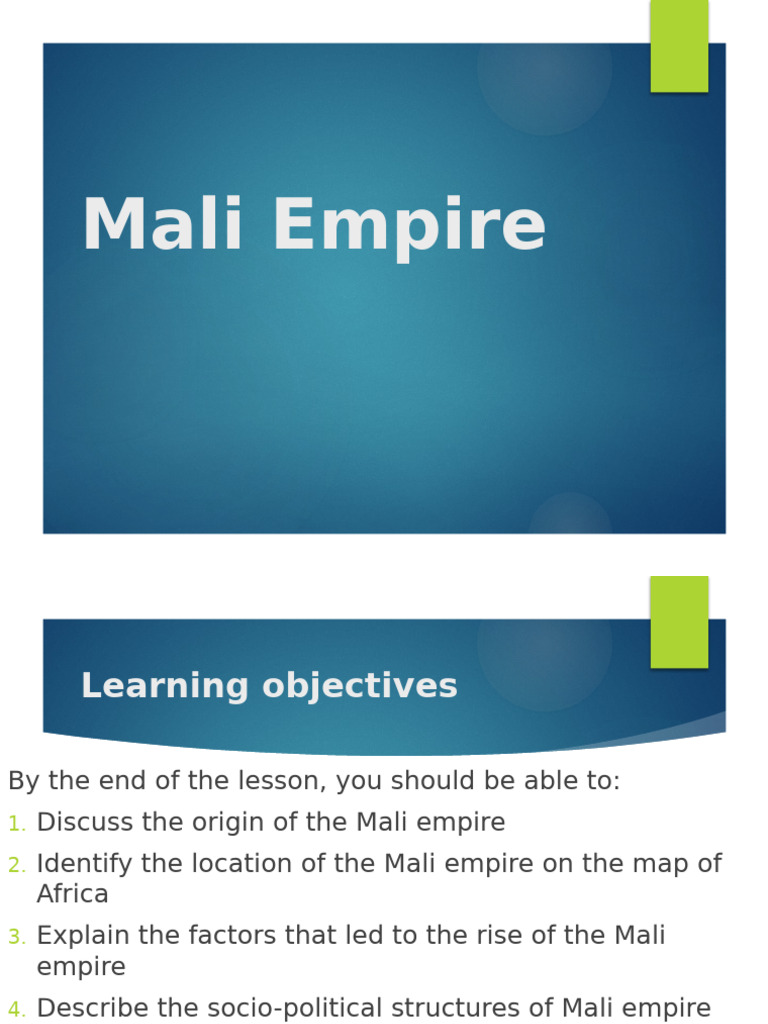 Mali Empire Presentation | PDF | Africa