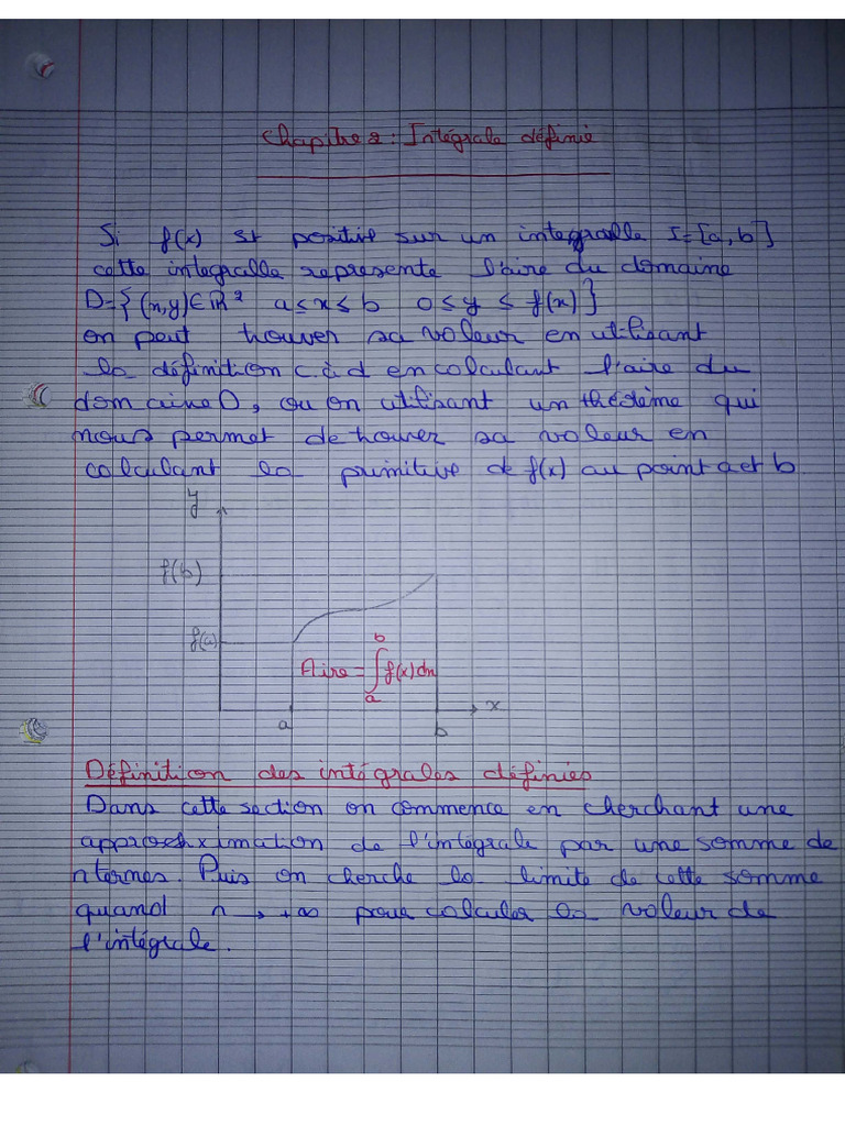 M1104 - Chapitre (2) Integrale Definie | PDF