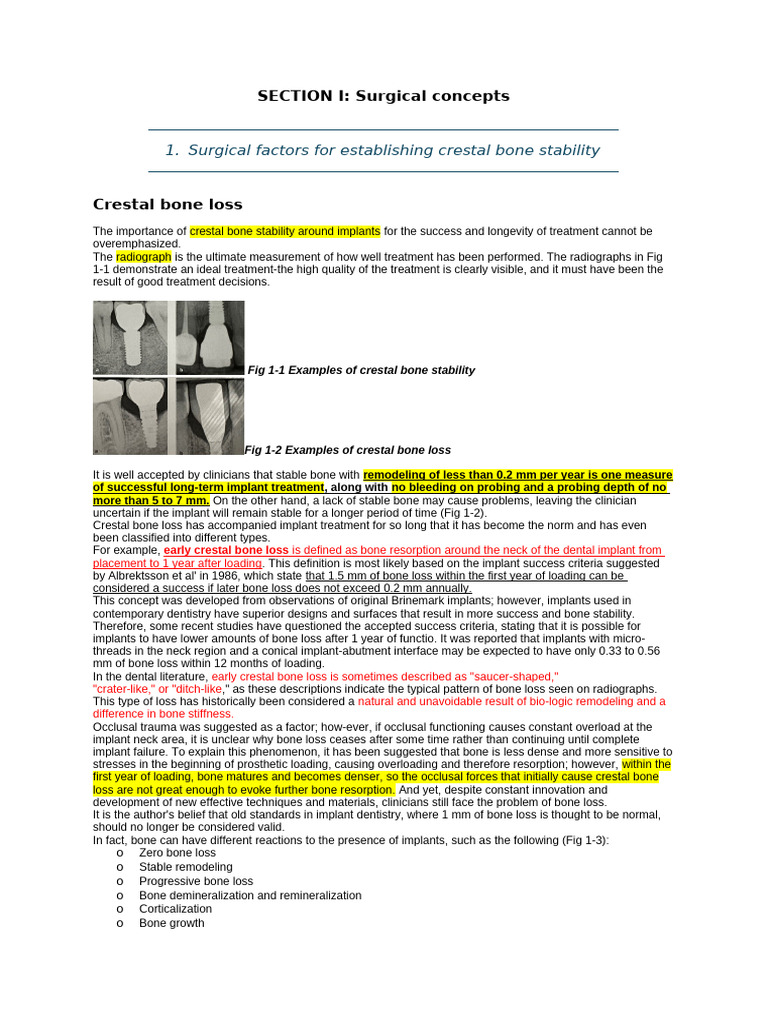 Understanding Crestal Bone Stability | PDF | Dental Implant | Bone