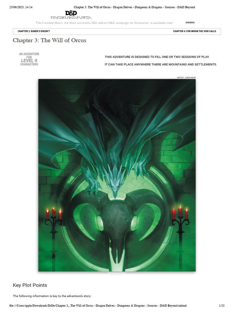 Chapter 3 - The Will of Orcus - Dragon Delves - Dungeons & Dragons ...