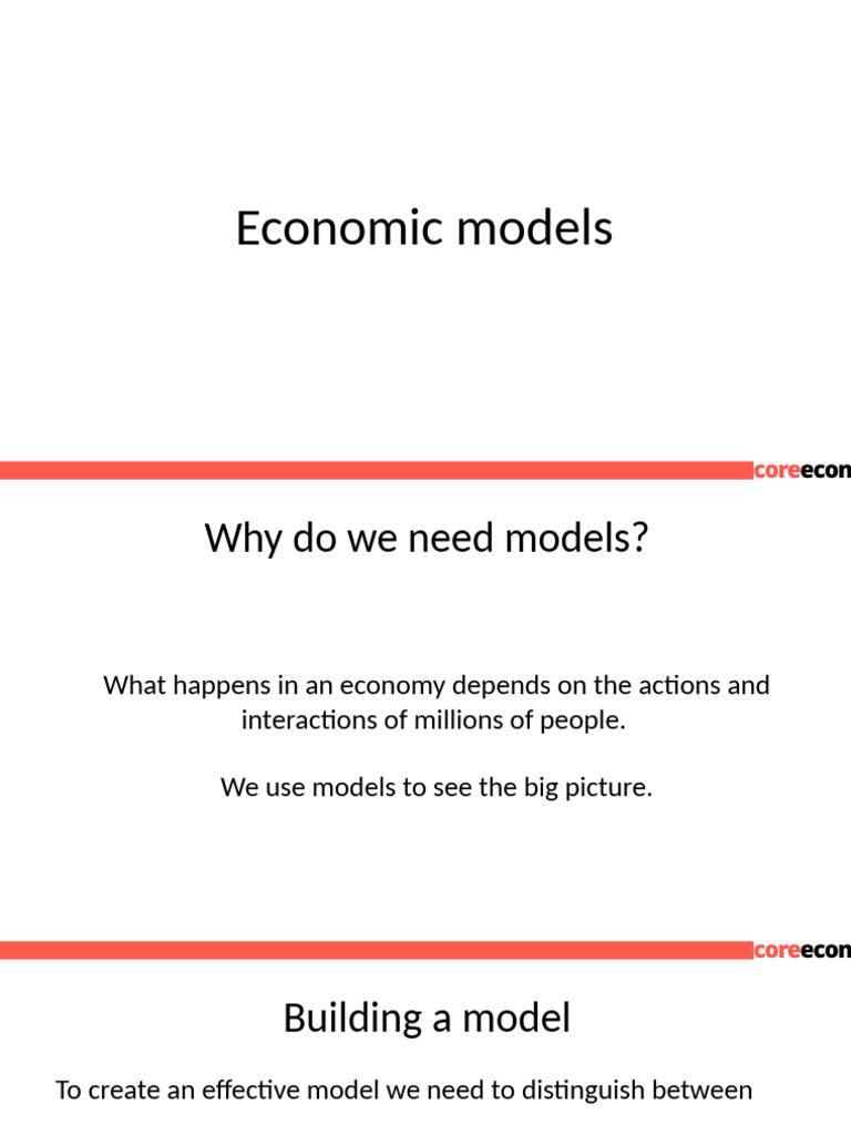 Economic Models: Key Concepts Explained | PDF