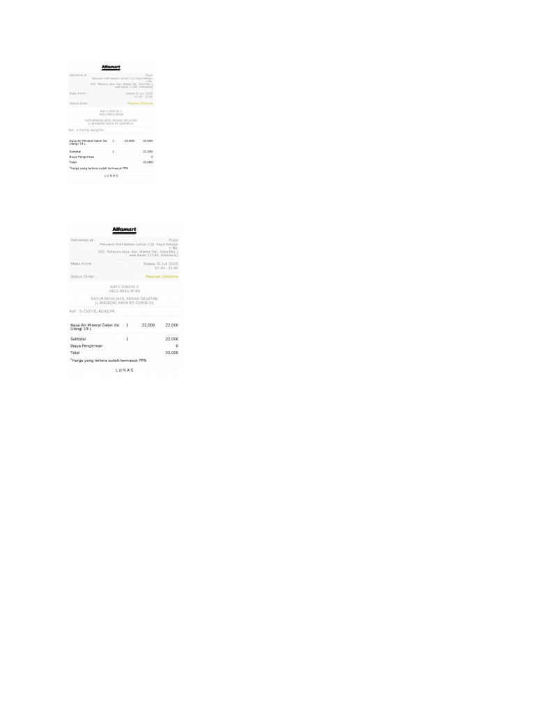 Struk Belanja | PDF