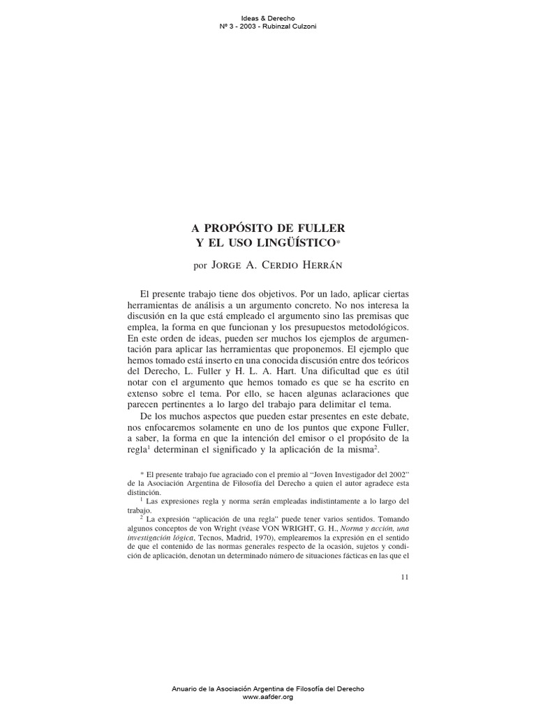 Cerdio Herran - A Proposito de Fuller | PDF | Argumento | Proposición