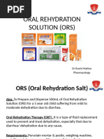 Oral Rehydration Solution Guide | PDF | Diarrhea | Medical Specialties