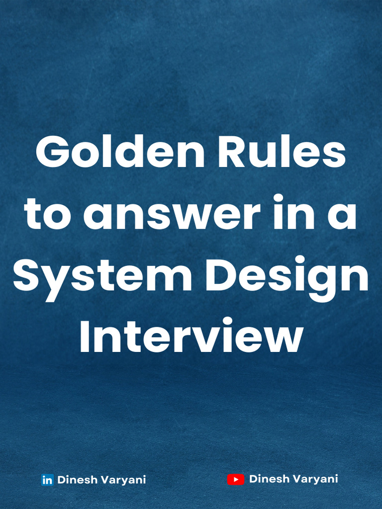 System Design Golden Rules | PDF | Data | Information Retrieval