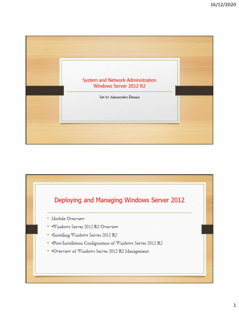 INstallation WS2012R2 | PDF | Windows Nt | Computing