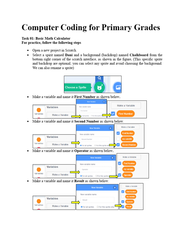 Calculator Scratch Practice | PDF