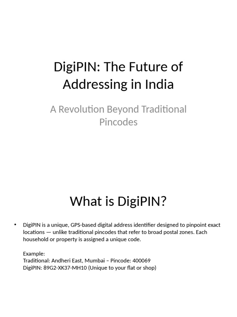 DigiPIN: Revolutionizing Indian Addressing | PDF | Computing ...