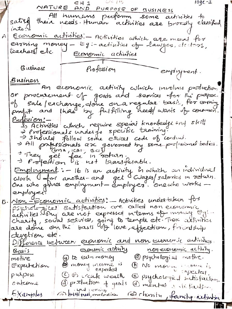Business, Trade and Commerce Notes | PDF