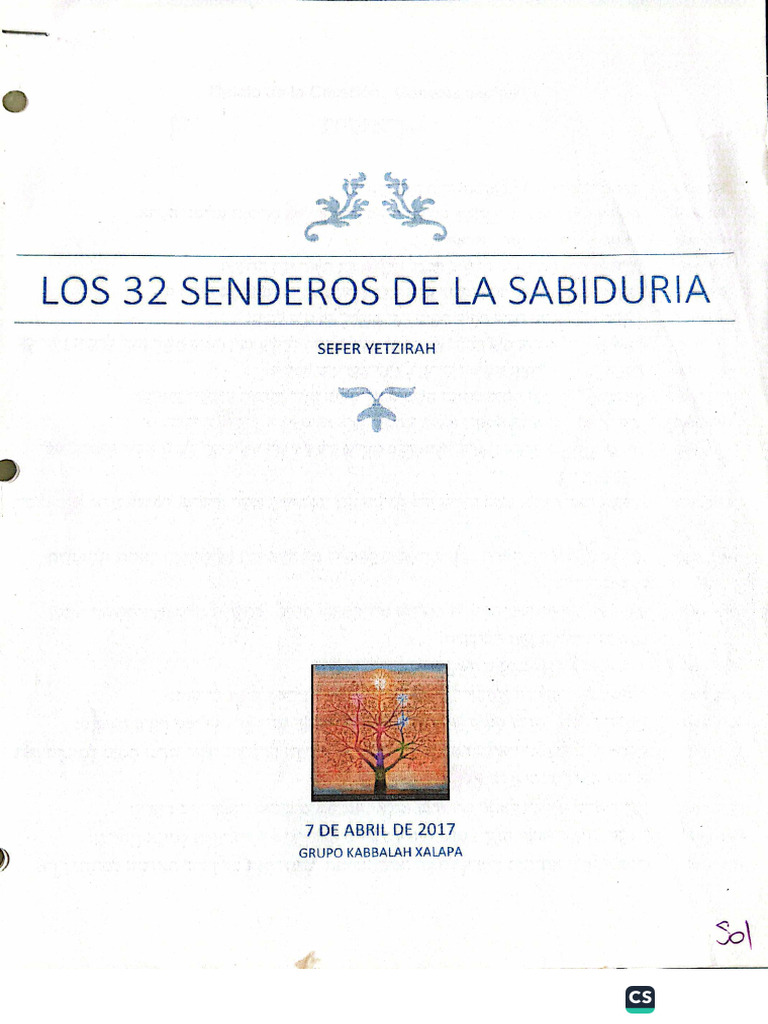 Kabbalah Cristiana, Los 32 Senderos Del Árbol de La Vida. | PDF