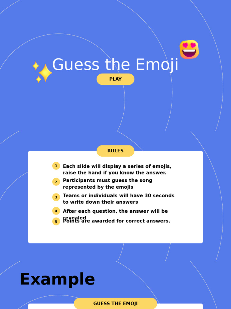 Blue Yellow Fun Guess The Emoji Quiz Interactive Game Presentation ...