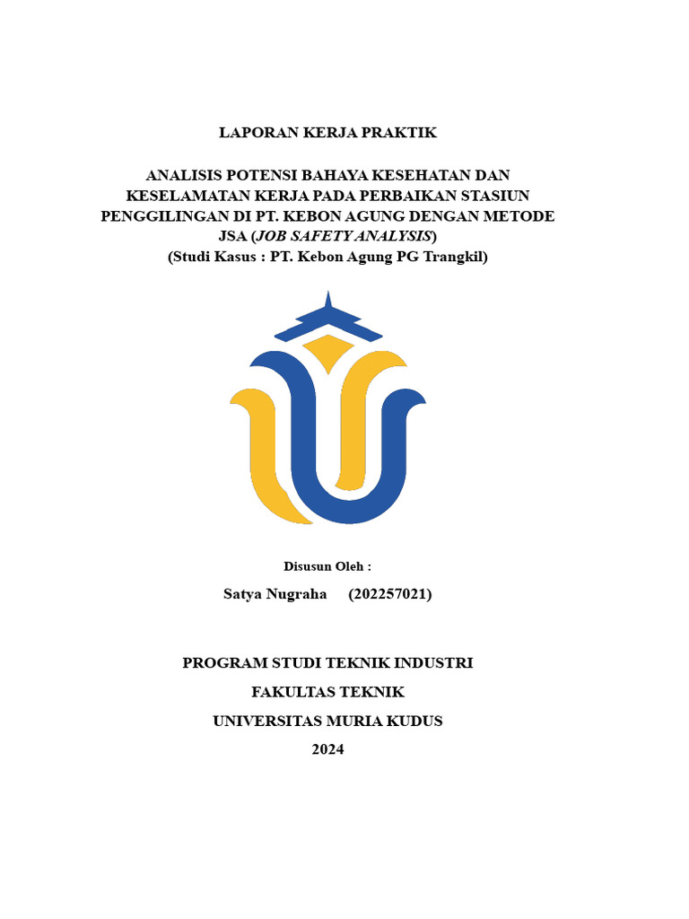 Analisis K3 di PT Kebon Agung PG Trangkil | PDF