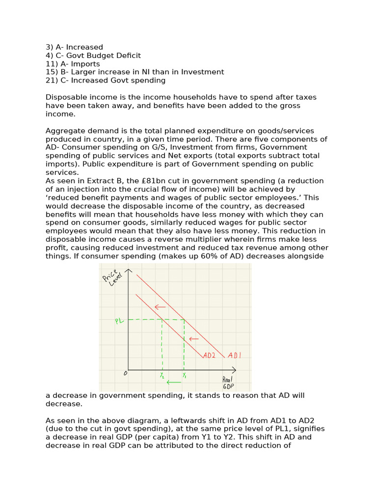 Aggregate Demand Homework | PDF