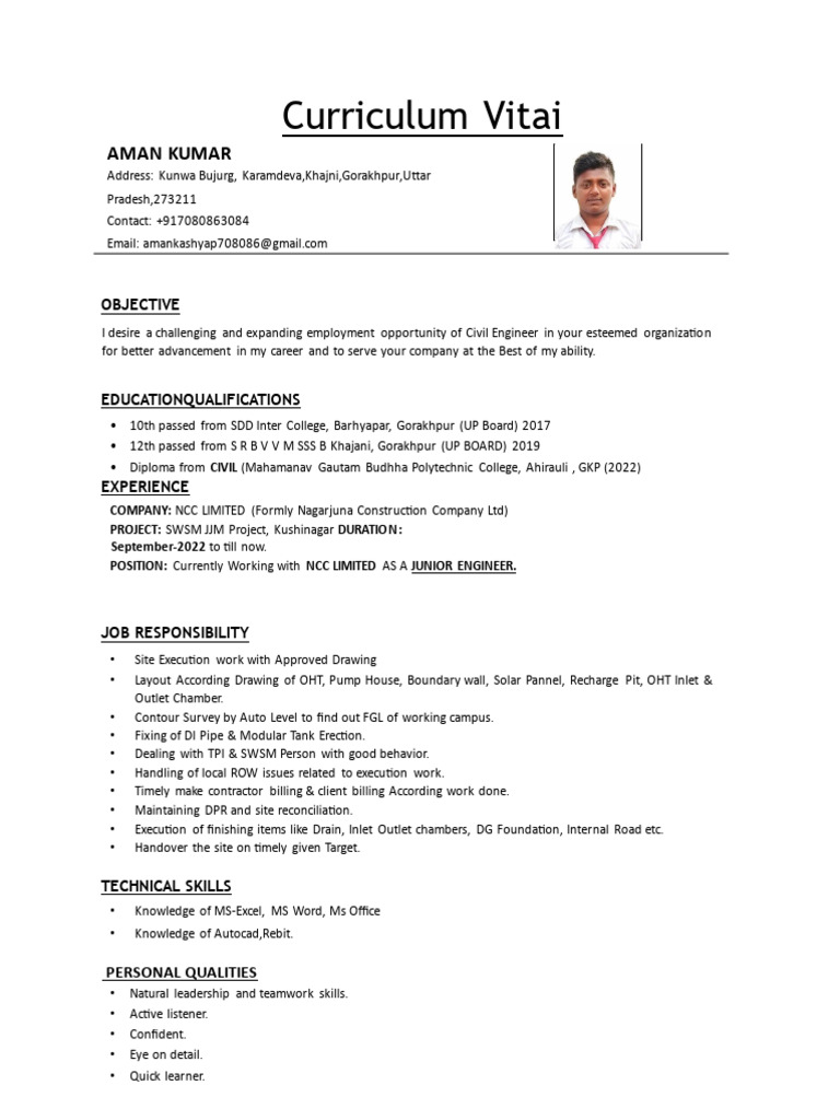 Aman Civil CV | PDF