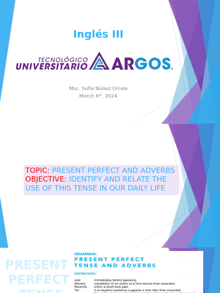 Diapositivas Presente Perfect Simple Part 2 | PDF