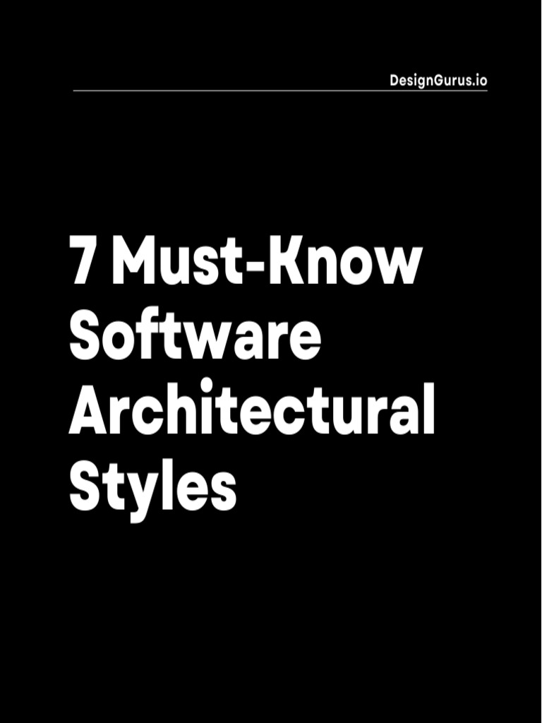 Software Architectural Styles | PDF | Computing | Information Technology