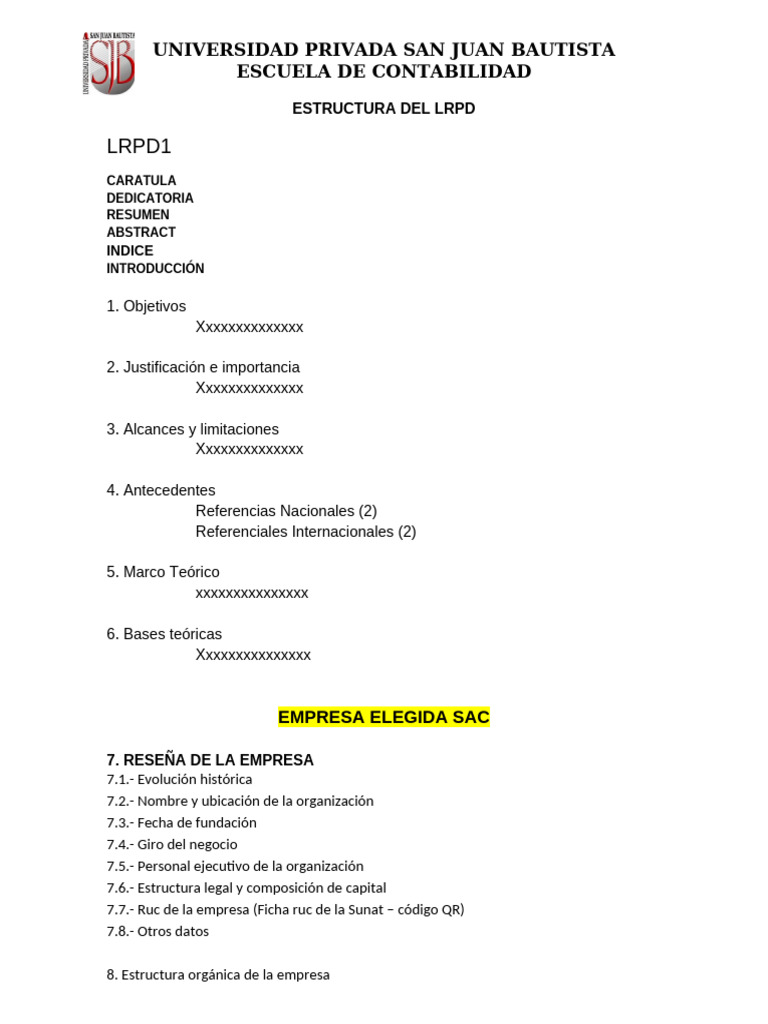 Estructura Del LRPD 1 | PDF | Sistema financiero | Contabilidad