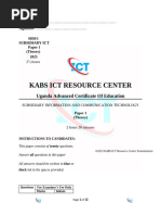 Sub-Ict Paper 2 Uneb 2024 | PDF