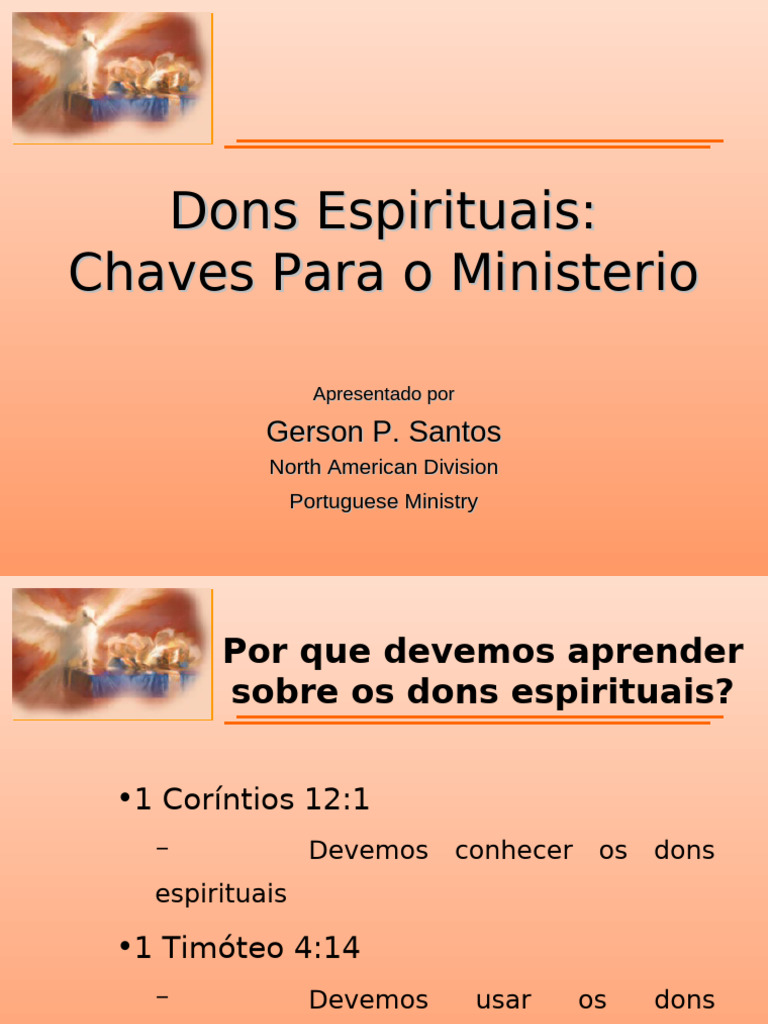 1 Dons Espirituais EMARV | PDF | Presente espiritual | Teologia