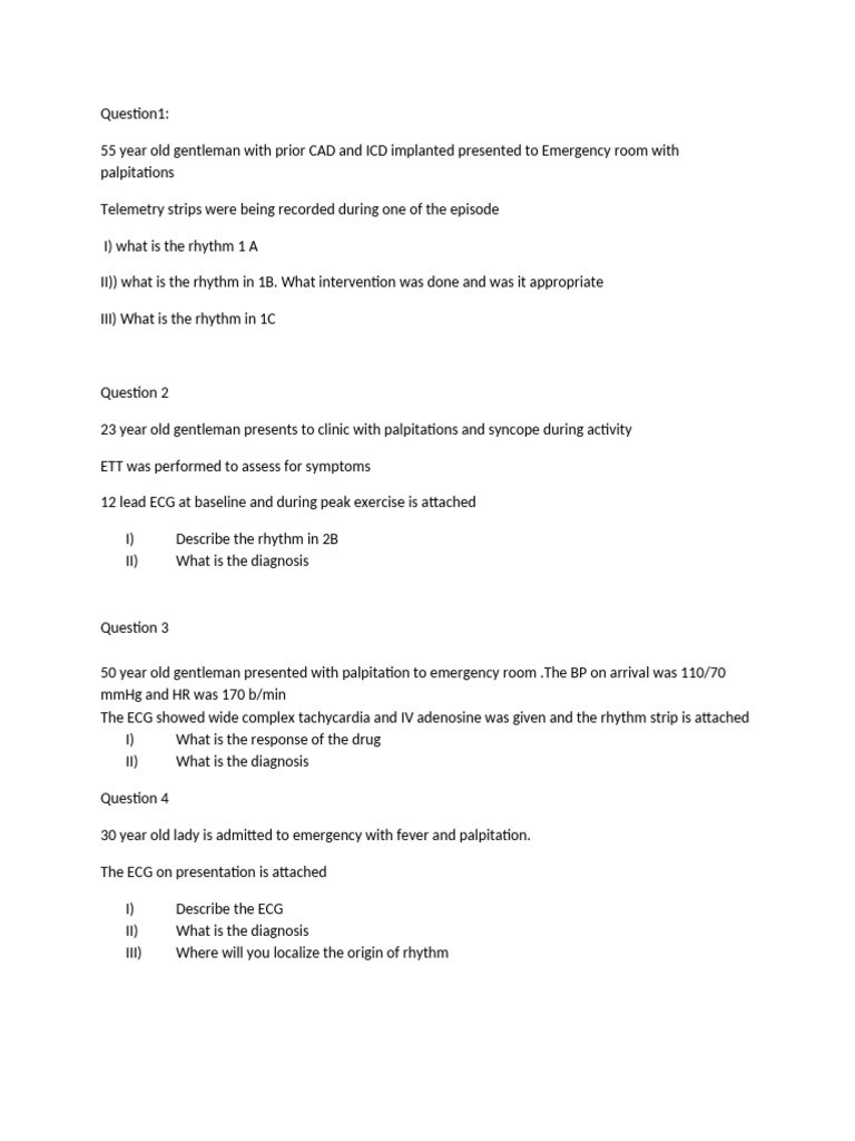 ECG Questions | PDF