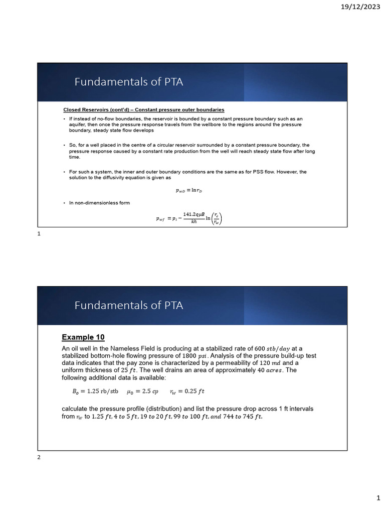 Lesson 4 - Fundamentals (Part 4) and Drawdown | PDF | Petroleum ...