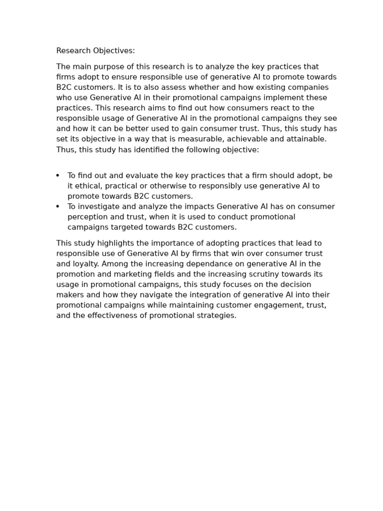 Responsible AI Practices in B2C Marketing | PDF