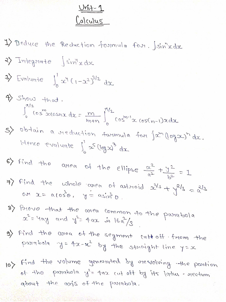 Imp - Ques.for CT - 1 (Maths) | PDF