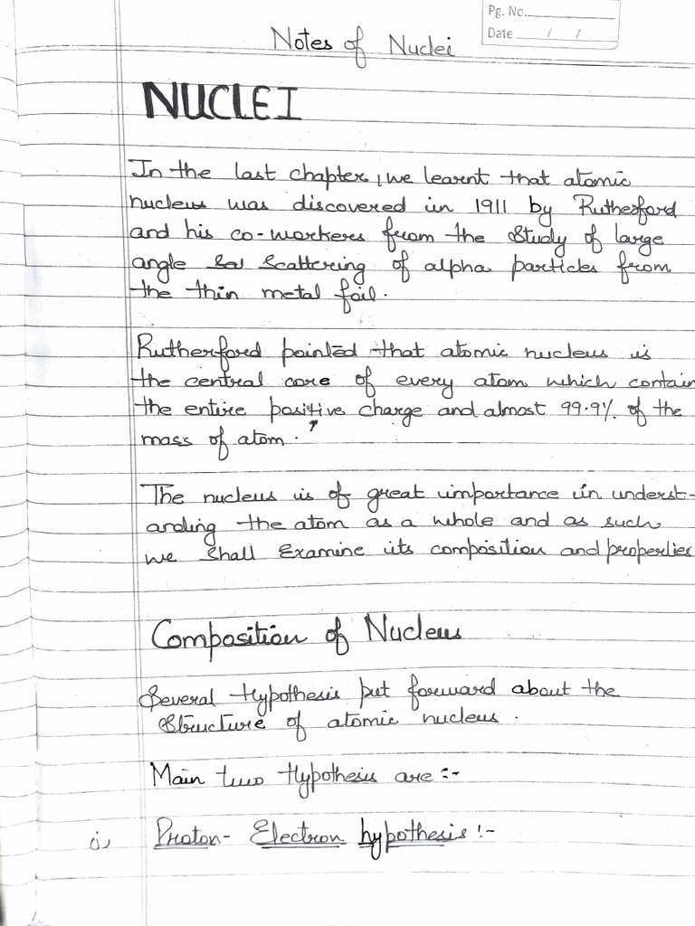 Chapter 13 Nuclei | PDF