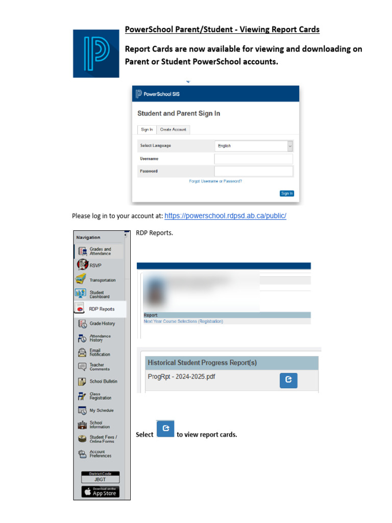 PowerSchool Instructions | PDF