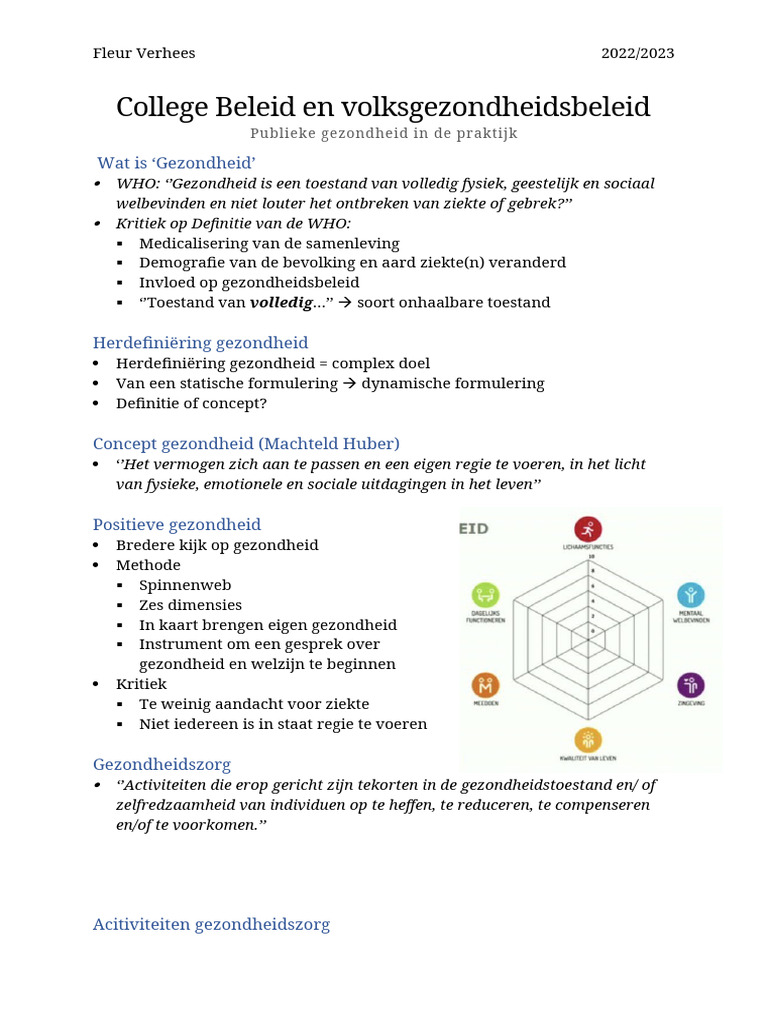 Beleid en Volksgezondheidsbeleid | PDF