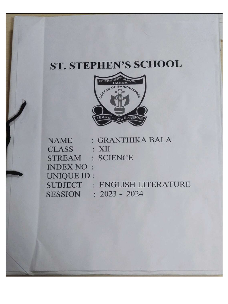 ISC Literature Project Example 2 Compressed | PDF