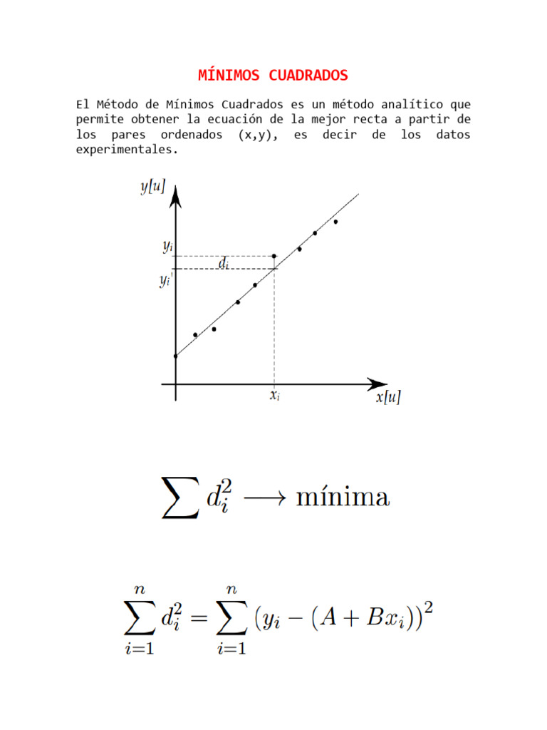 MÍNIMOS CUADRADOS | PDF