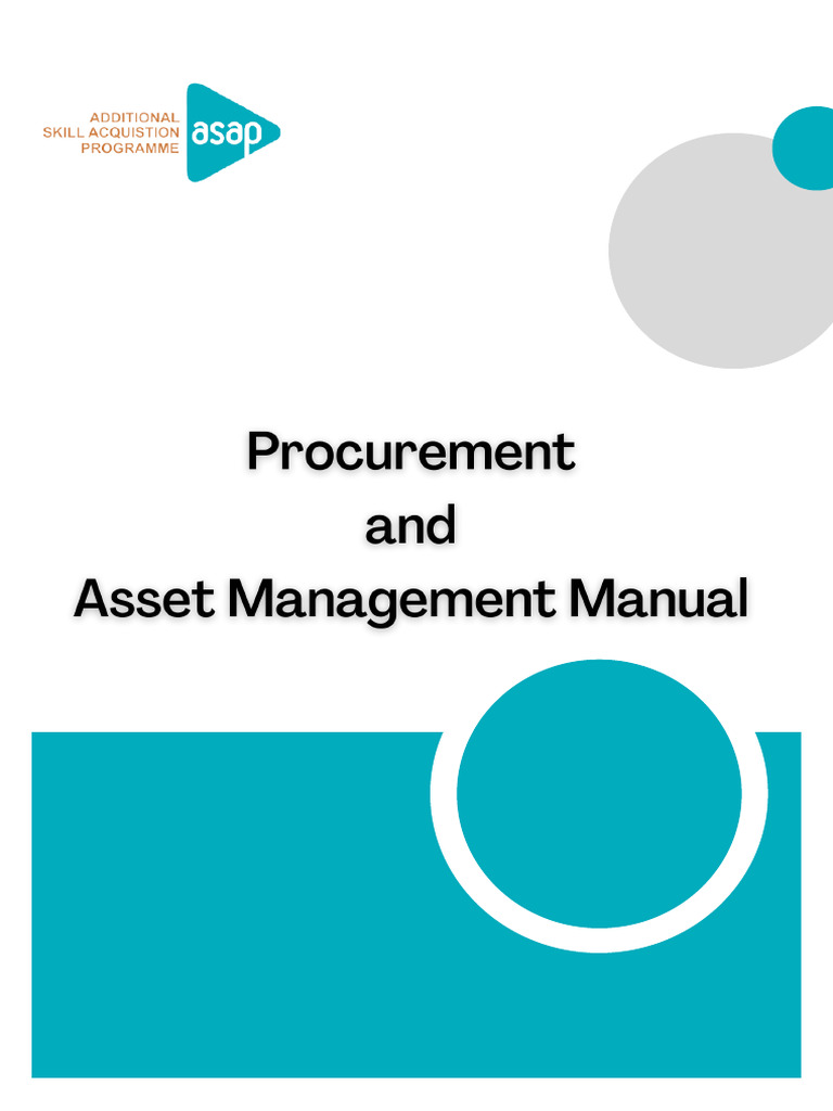 Asset Management Manual for ASAP Kerala | PDF | Specification ...