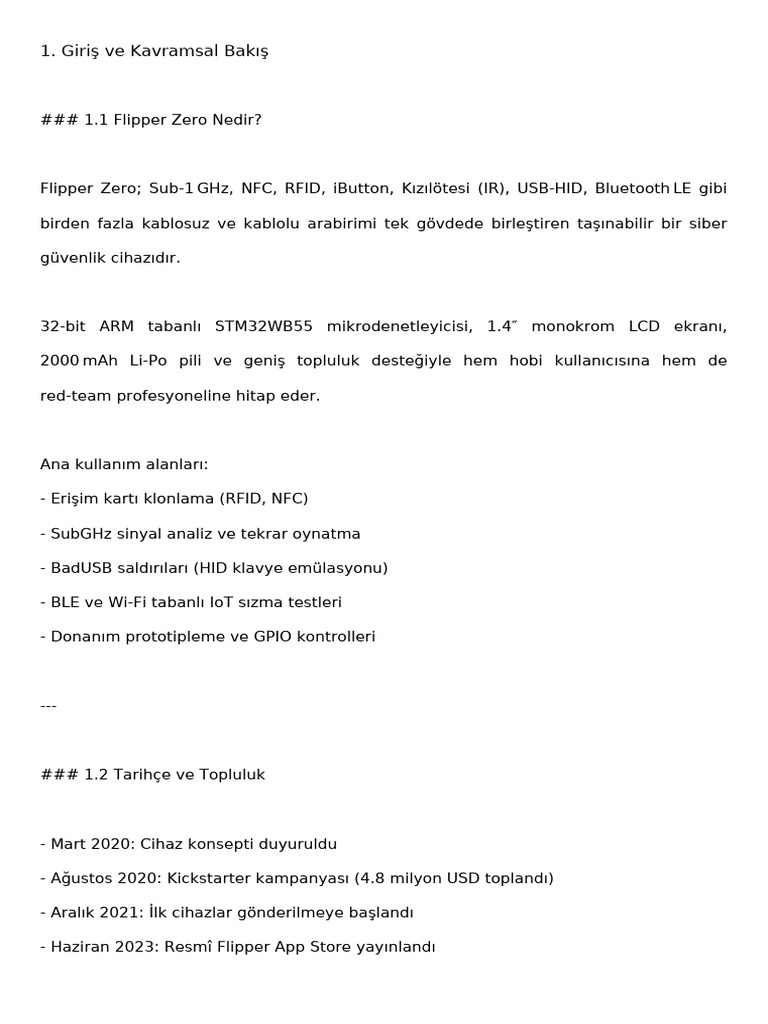 Flipper Zero Kitap Bolum1 Giris | PDF